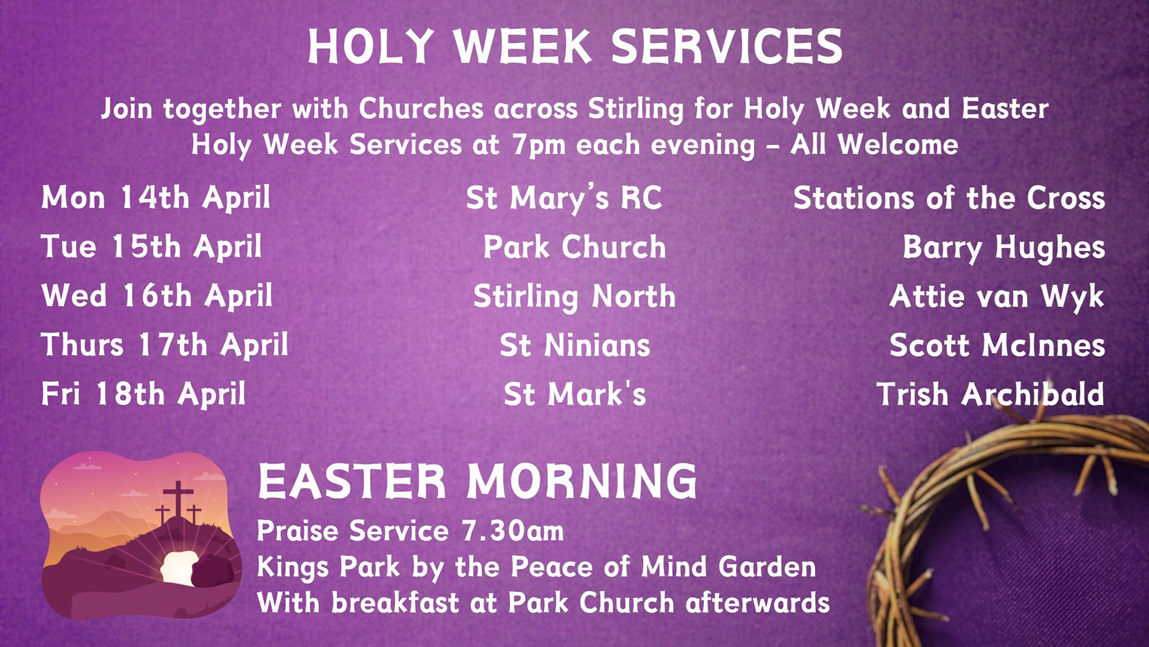 Holy week 2025 – Living, Serving and Sharing the Good News of Jesus